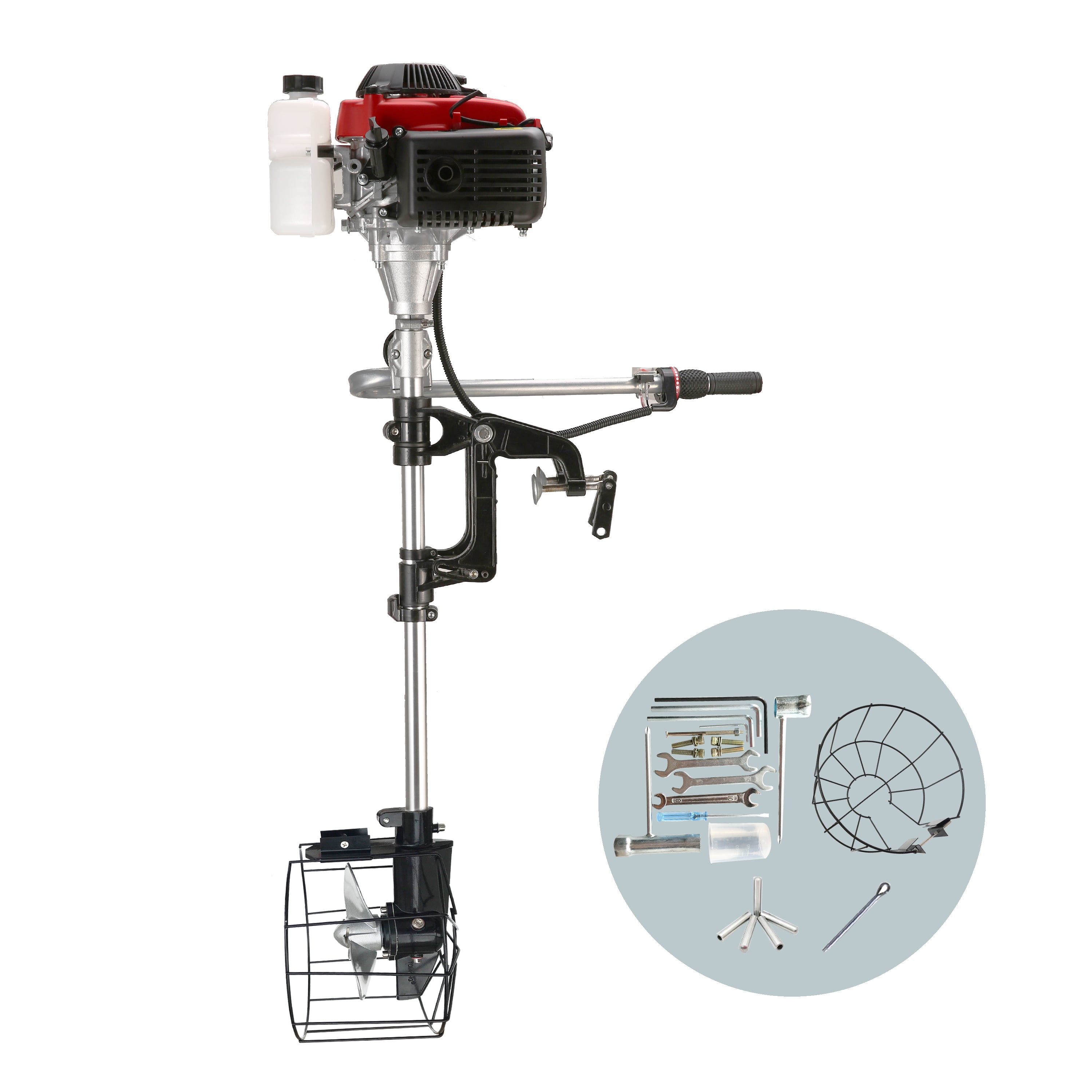 4 Stroke 4 HP Outboard Boat Motor, with Shade (US Inventory)